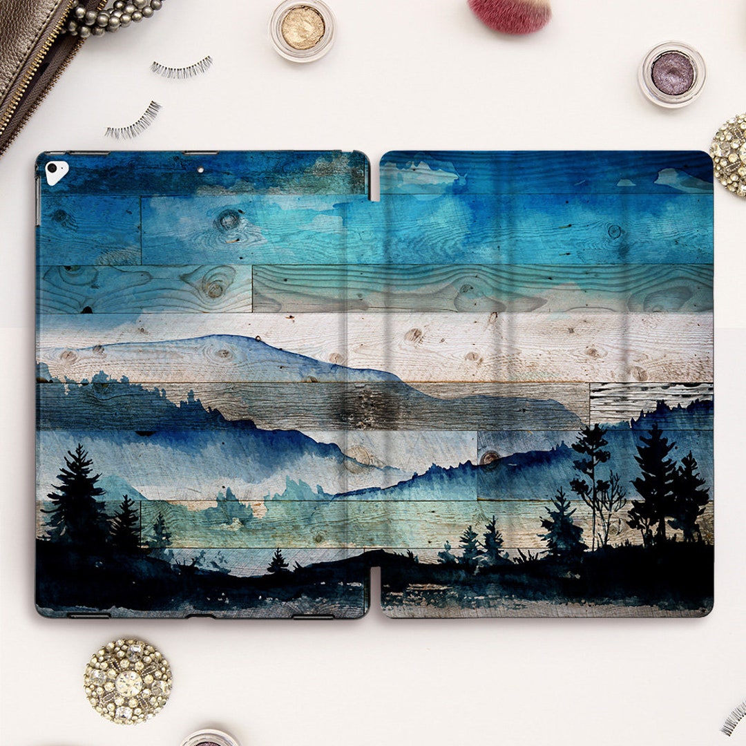 Wood iPad Case Mountain iPad Pro 11 12.9 10.5 for Men iPad 9.7 10.2 7th ...