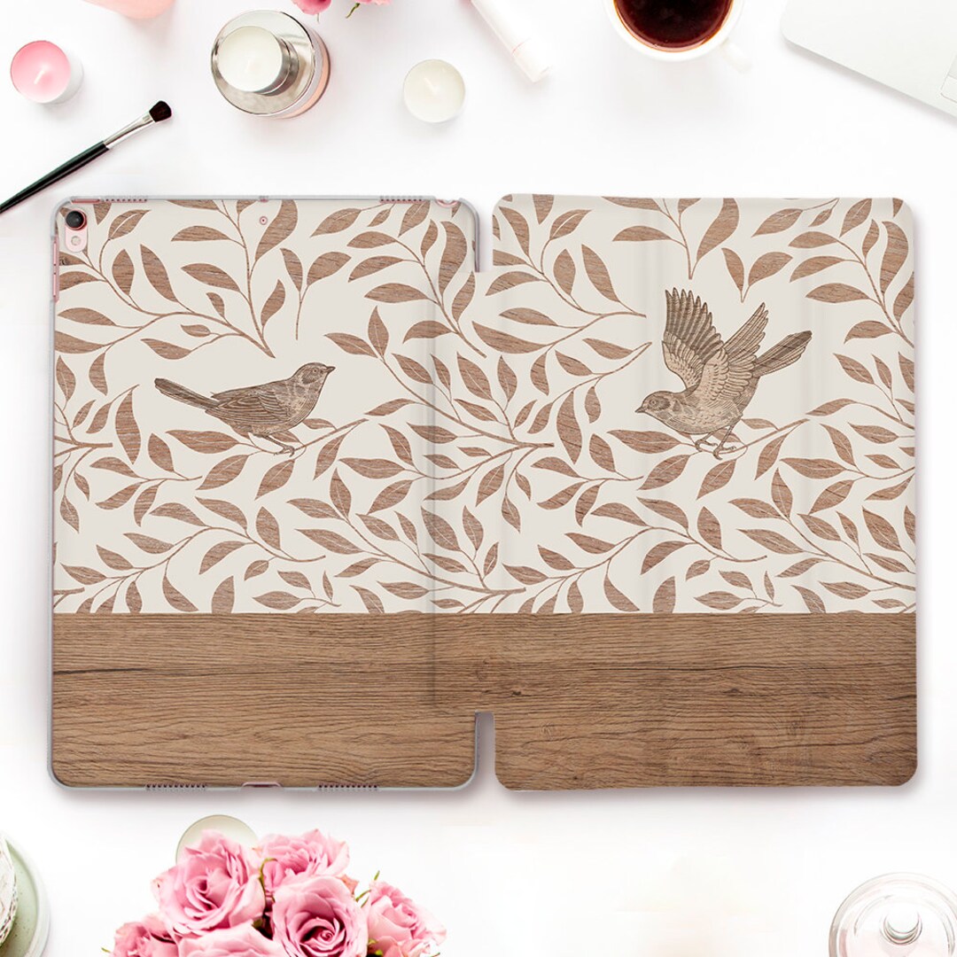 Birds iPad Case Wood iPad 10th 9th Air 5 Pro 12.9 11 iPad 10.2 10.9 ...