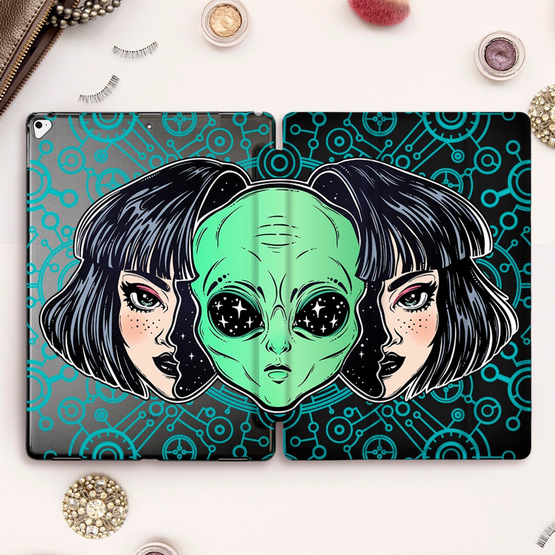Alien iPad Case for iPad Pro 11 12.9 10.5 With Girl iPad 10.2 7th 9.7 ...