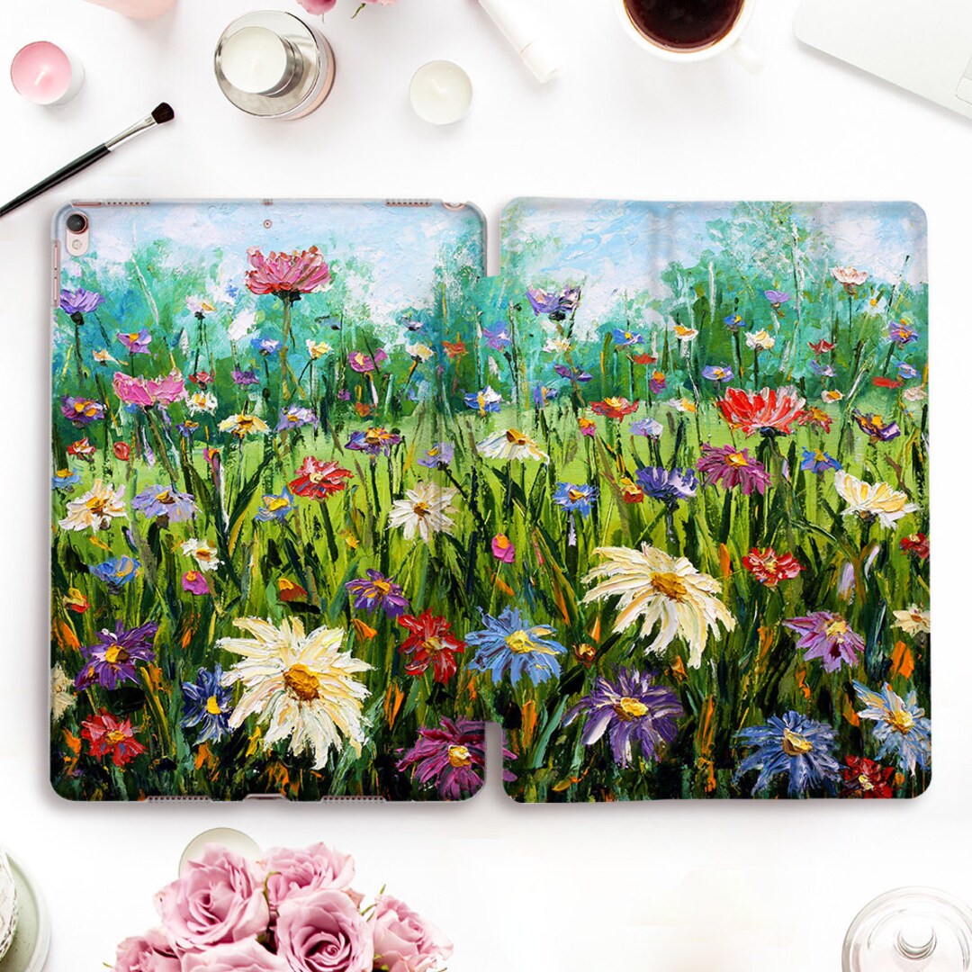 Flowers iPad Case Girls iPad Pro 11 12.9 10.5 Art iPad 9.7 10.2 7th Air ...