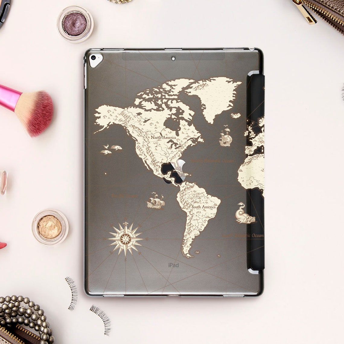 Map iPad Case for iPad Pro 11 12.9 3rd 10.5 Vintage iPad 10.2 7th 9.7 ...