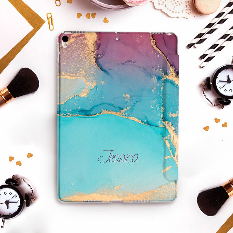 Marble iPad case Name iPad Pro 11 12.9 10.5 Rose Gold iPad 9.7 | Etsy