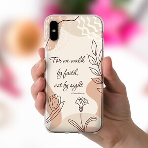 Quote iPhone Case for iPhone 13 12 11 XR 8 Case Bible Verse Galaxy S21 ...