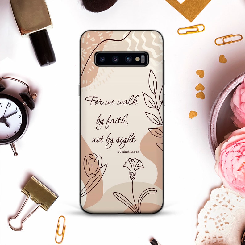 Quote iPhone Case for iPhone 13 12 11 XR 8 Case Bible Verse Galaxy S21 ...
