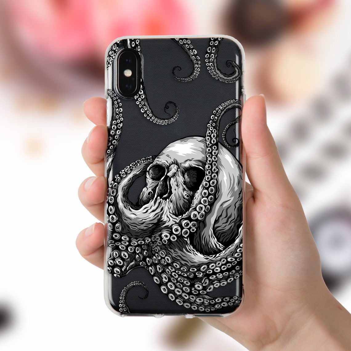 Skull Iphone Case for Iphone 11 Pro Max XR X XS Octopus Iphone | Etsy