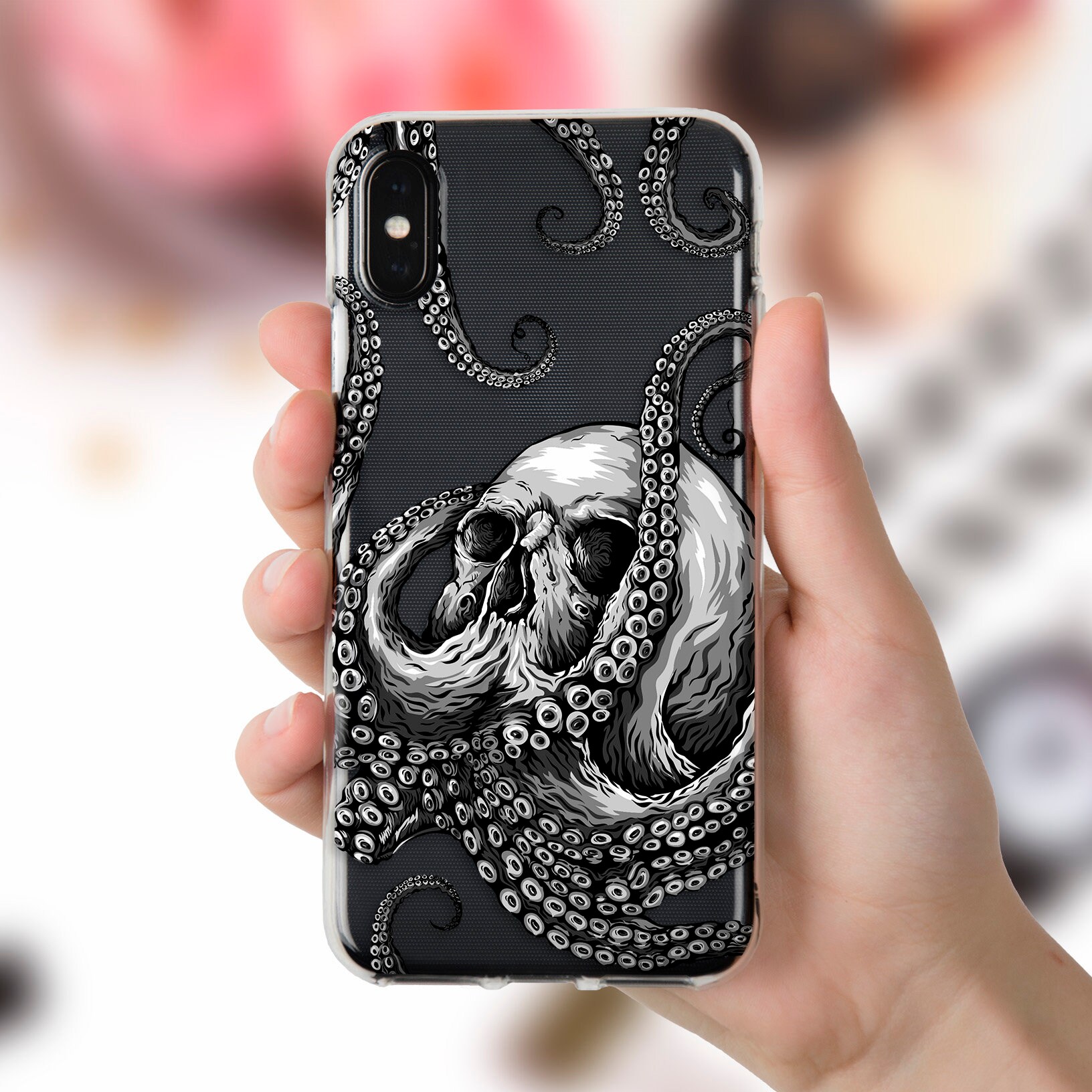 Skull Iphone Case for Iphone 11 Pro Max XR X XS Octopus Iphone | Etsy