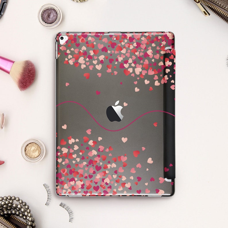 Name iPad Case Pink Hearts iPad Pro 11 12.9 10.5 Personalized iPad 9.7 ...