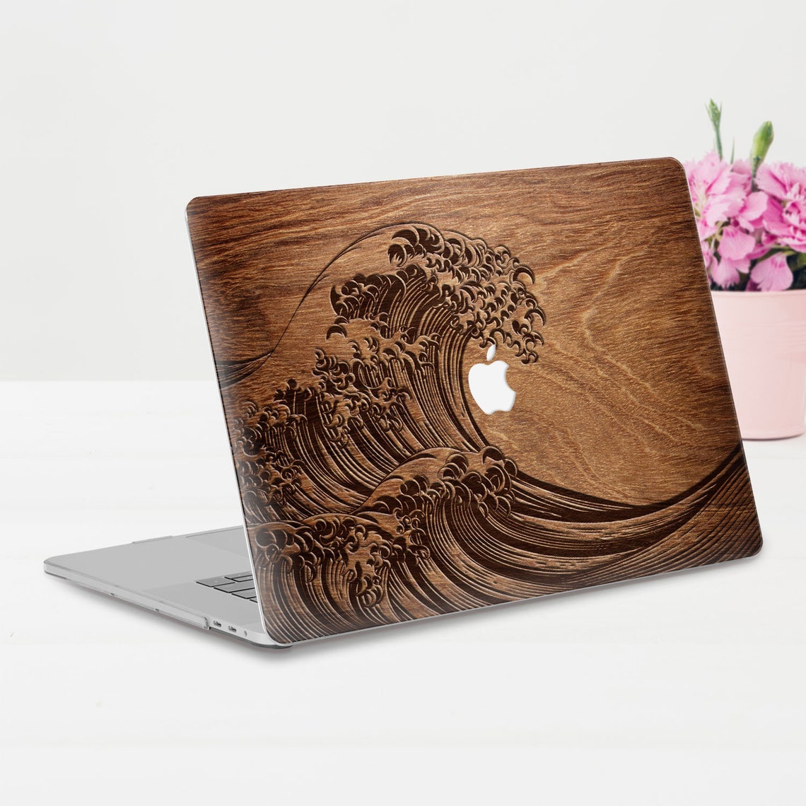 Wood MacBook Case Japanese MacBook Pro 13 16 Inch Air 13 Pro 15 Ocean ...