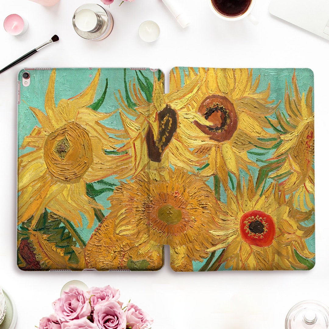Sunflower iPad Case Flowers iPad Pro 11 12.9 10.5 Van Gogh iPad 9.7 6th ...