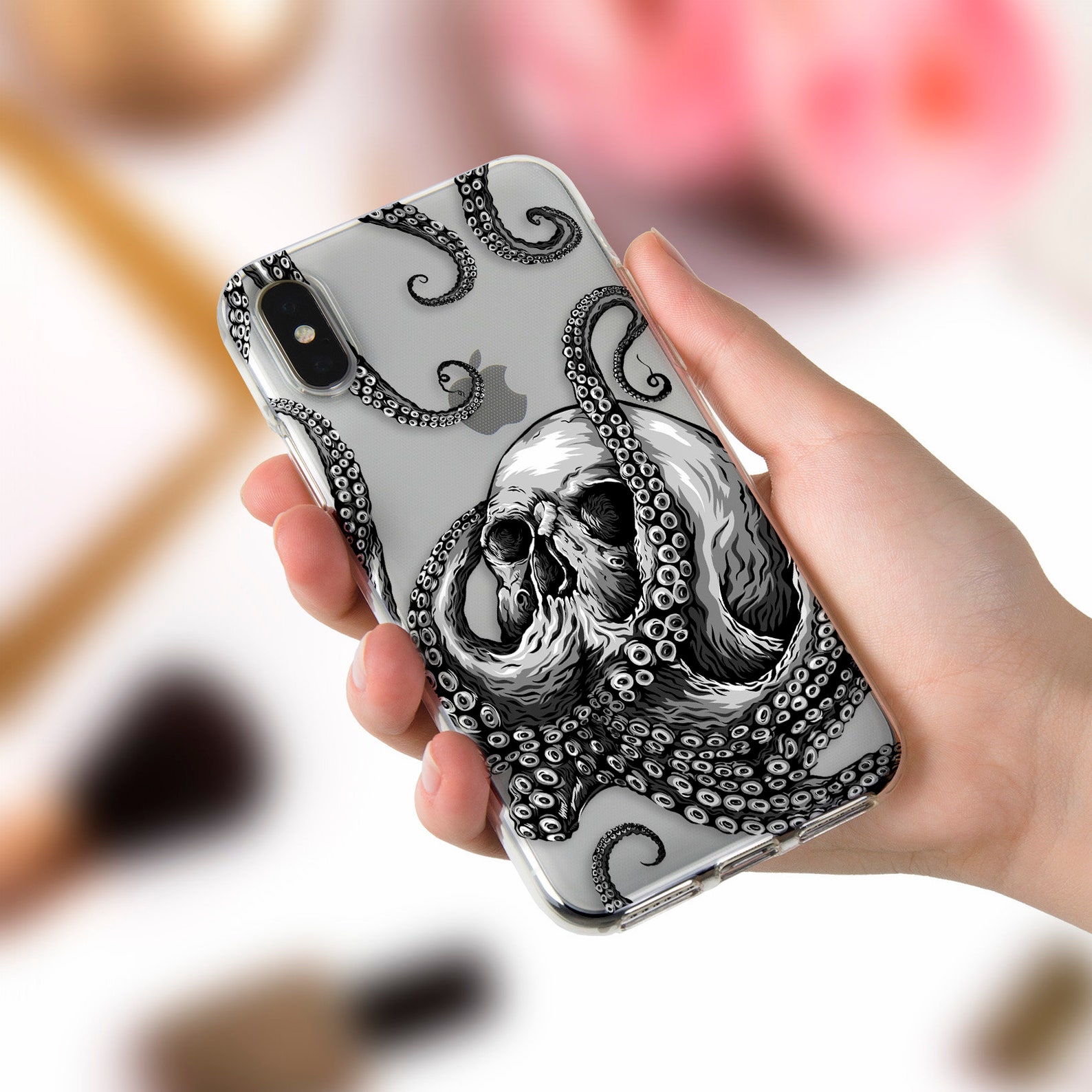 Skull Iphone Case for Iphone 11 Pro Max XR X XS Octopus Iphone | Etsy