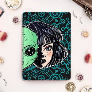 Alien iPad Case for iPad Pro 11 12.9 10.5 With Girl iPad 10.2 7th 9.7 ...