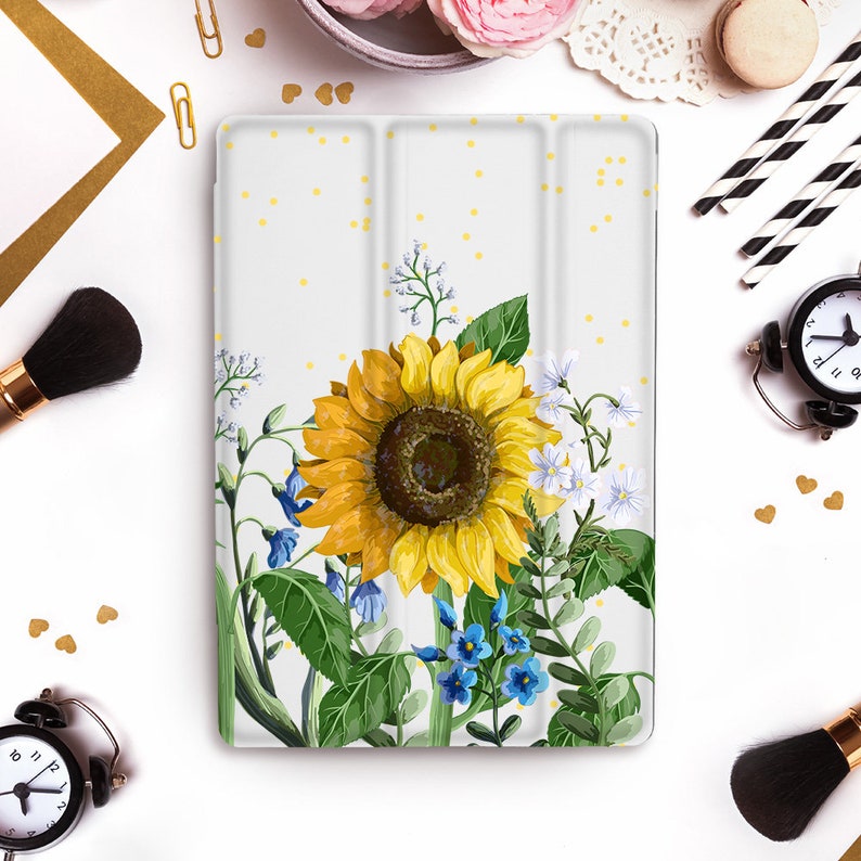 Sunflowers iPad Case Girl iPad Pro 11 12.9 10.5 Cute iPad 9.7 10.2 Inch ...