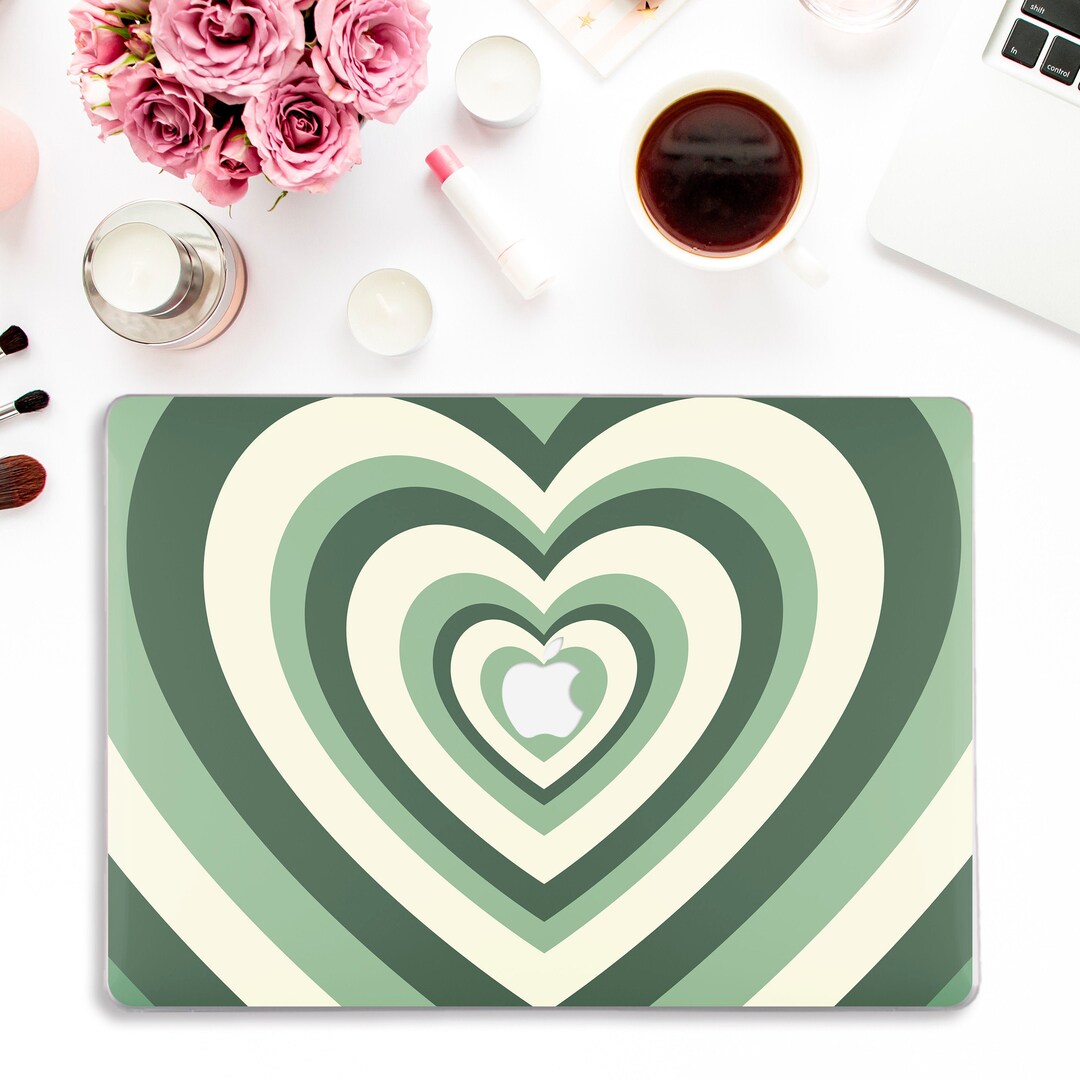 Hearts MacBook Case Green MacBook Pro 13 16 Air 13 Inch M1 - Etsy
