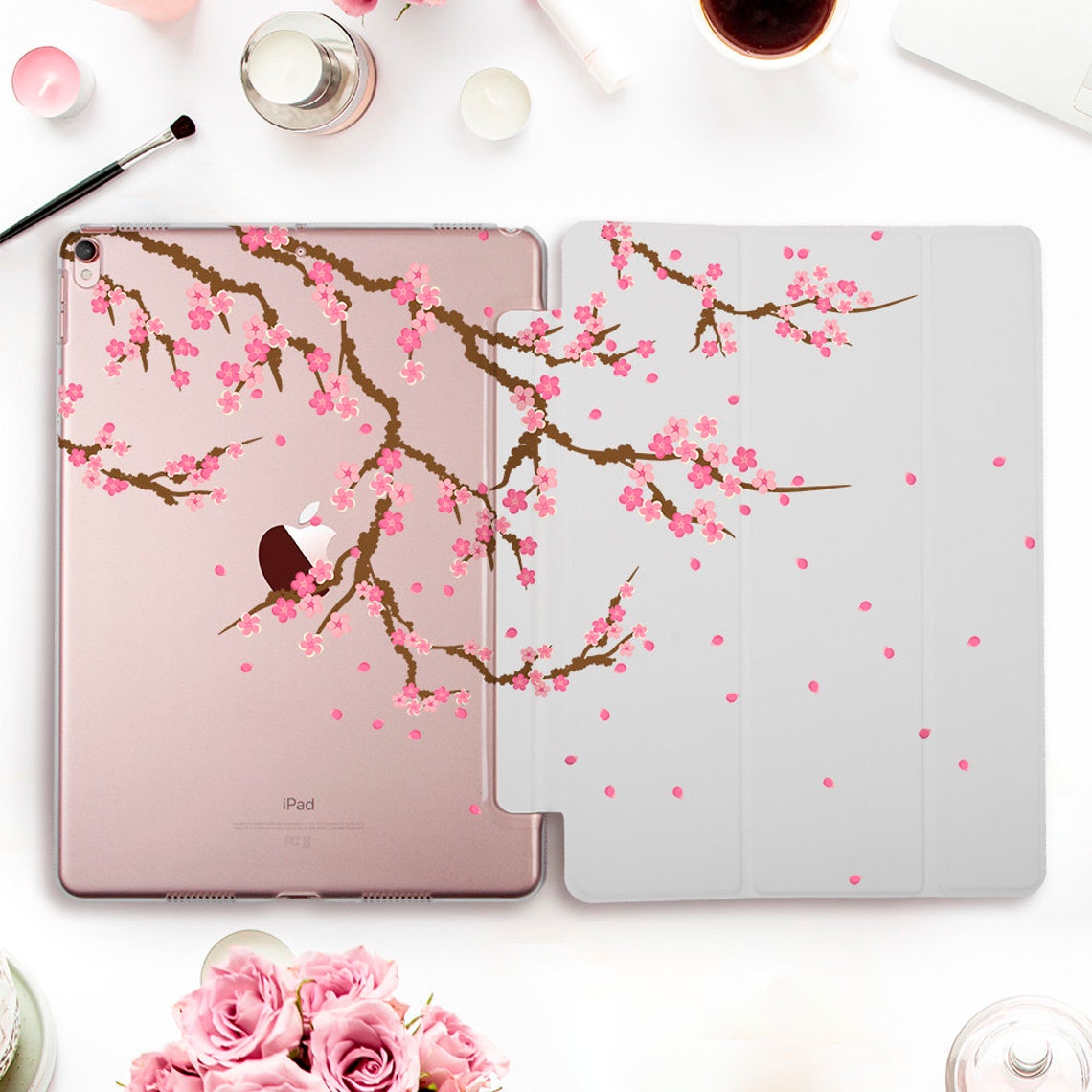 Japanese iPad Case for iPad Pro 11 12.9 10.5 Floral iPad 10.2 7th 9.7 ...