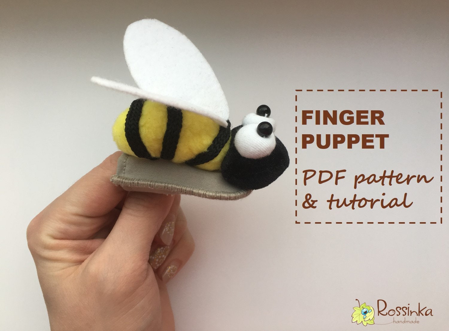 Finger Puppet Bee PDF Pattern and Detailed Tutorial Toy | Etsy
