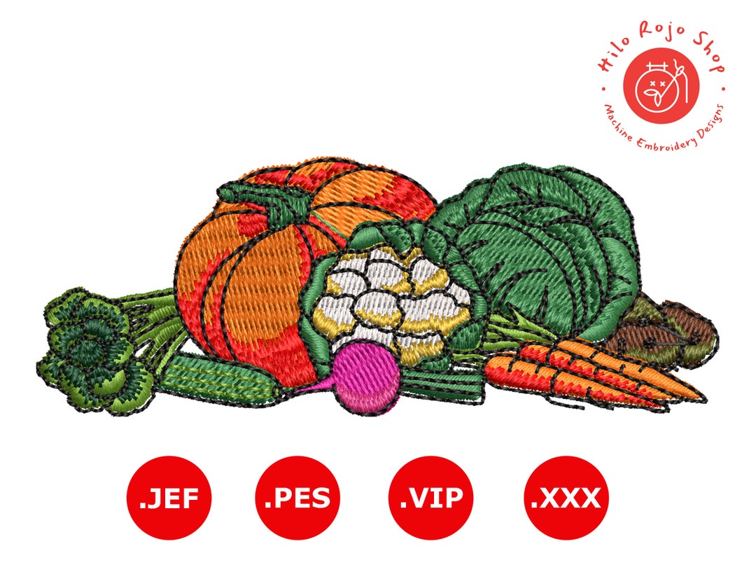 Vegetable Banquet Embroidery Design Give Thanks Decoration Embroidery ...