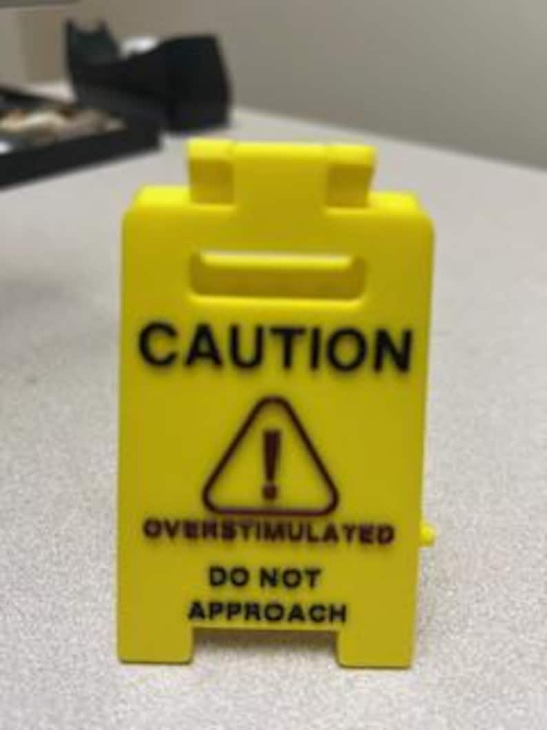 Mini "caution" Desk Sign - Etsy