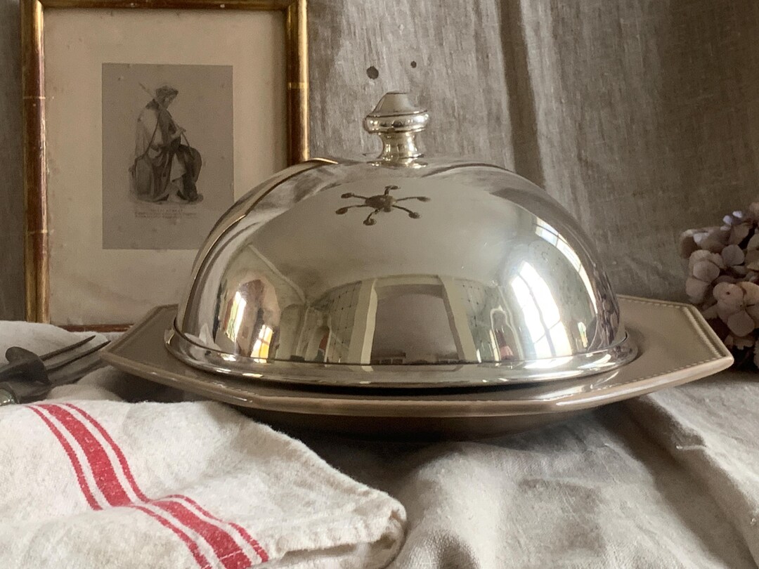 Antique French Silver Plated Food Dome French Chateau Kitchen Cheese ...
