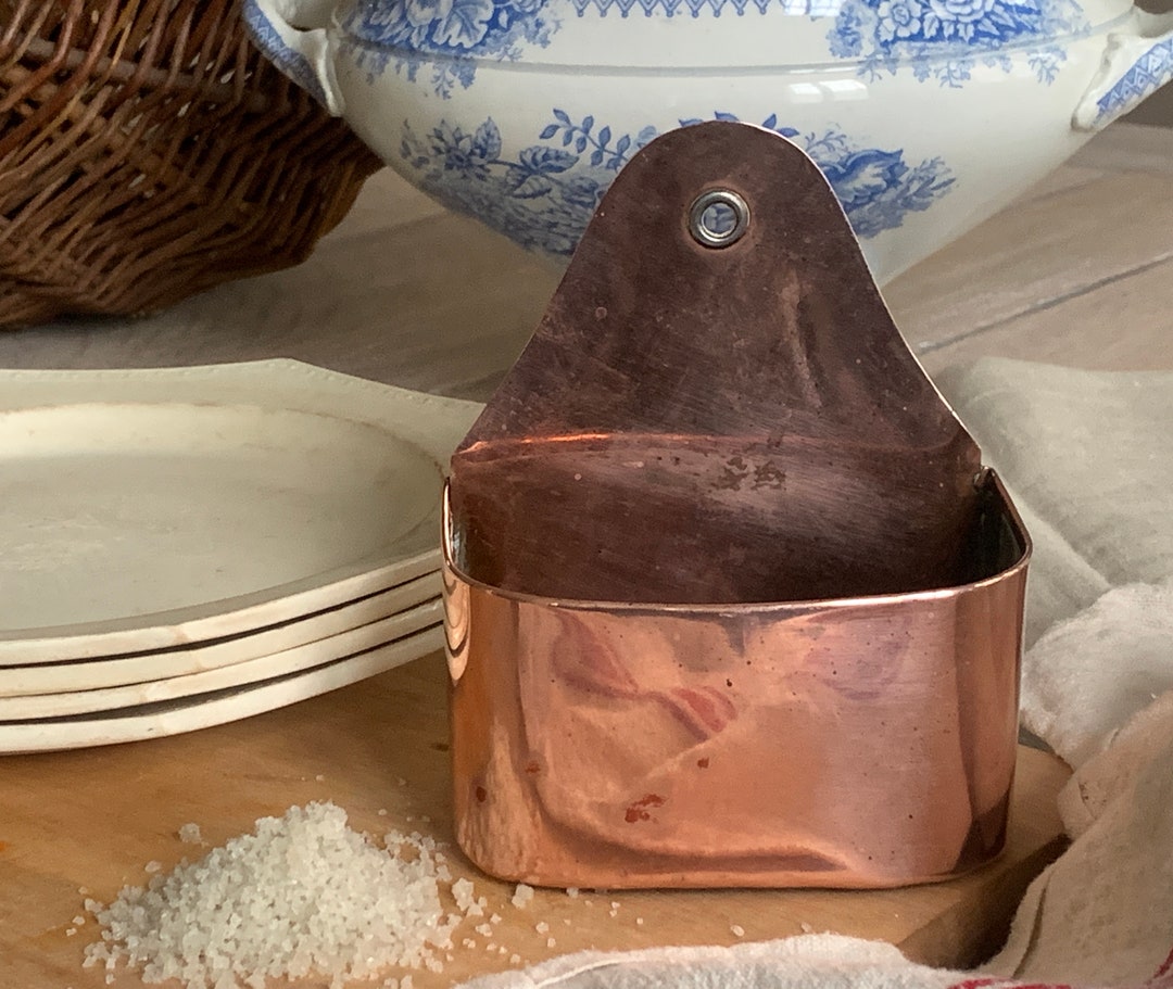 French Antique Copper Salt Box Antique Salt Box French Farmhouse ...