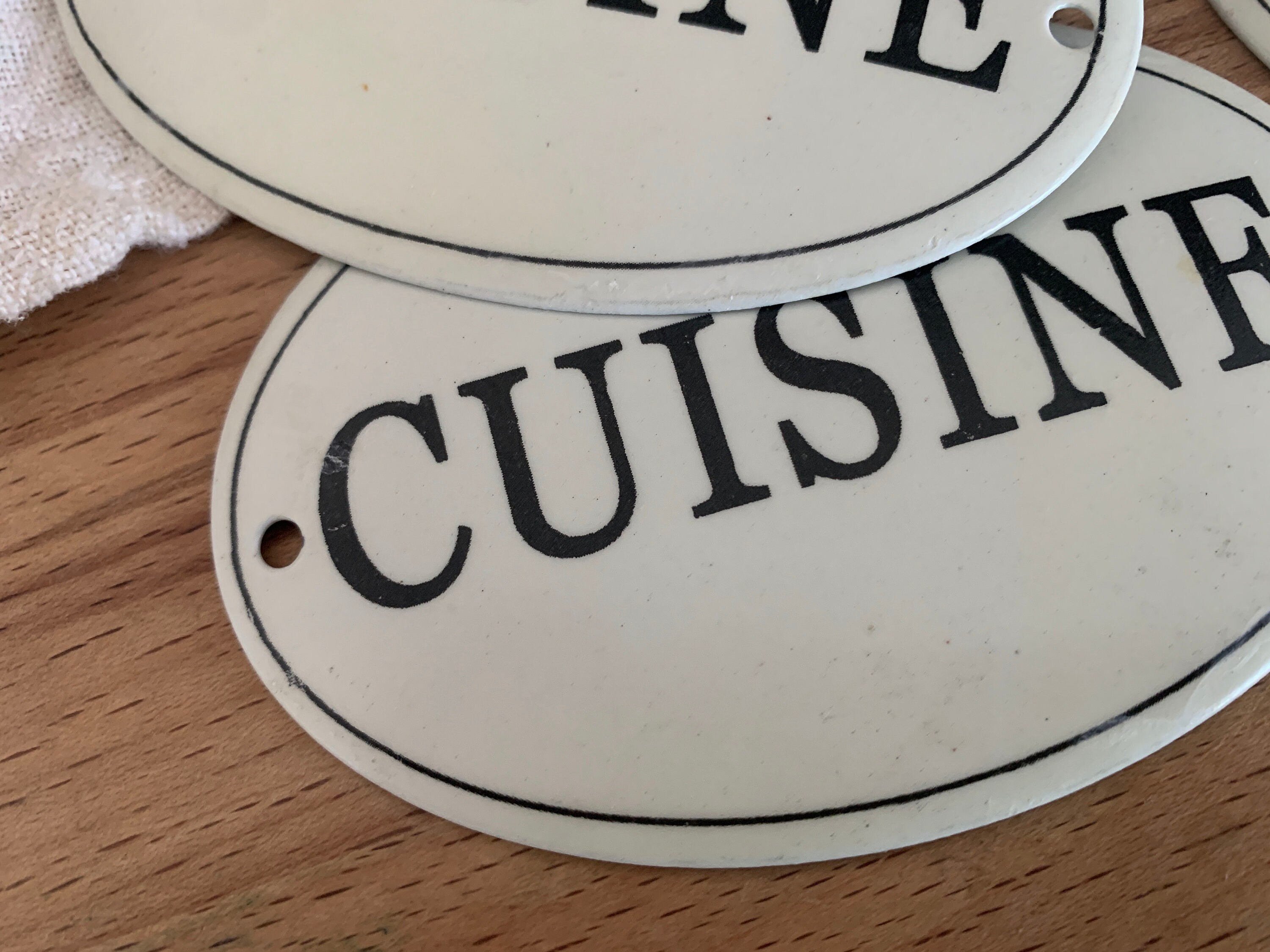 Kitchen Décor Vintage French enameled kitchen door signs Cuisine ...