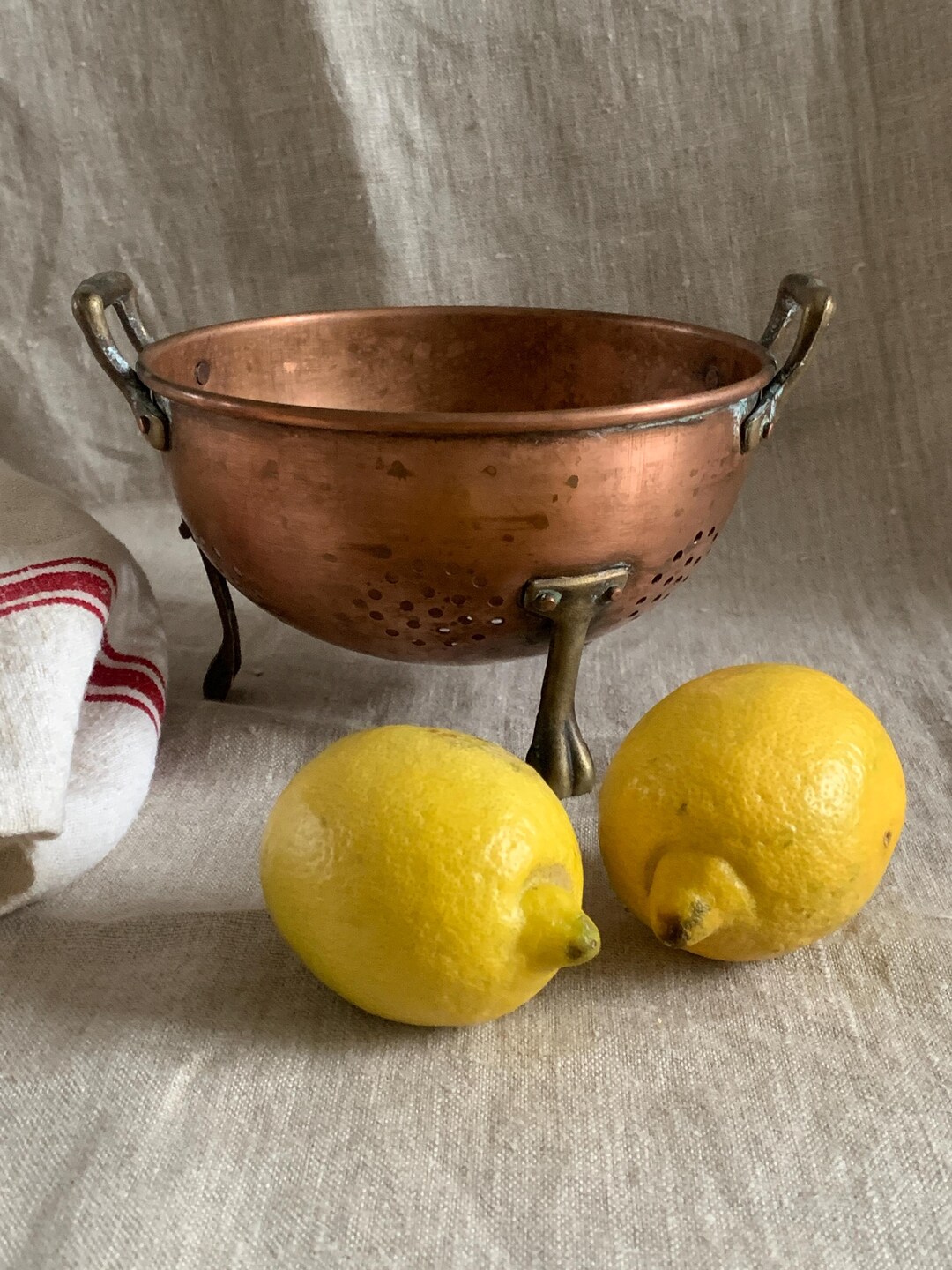 Antique French Copper Colander Copper Strainer Farmhouse Kitchen - Etsy