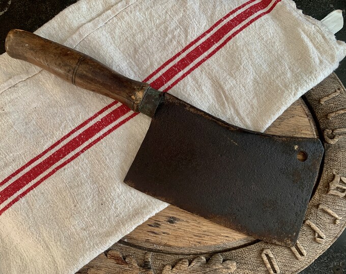 French Antique Butcher Cleaver Vintage Meat Cleaver Vintage - Etsy
