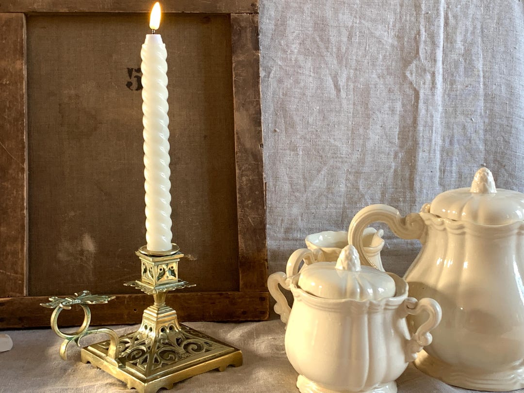 Vintage French Brass Candelstick Holder Vintage Candle Holder - Etsy