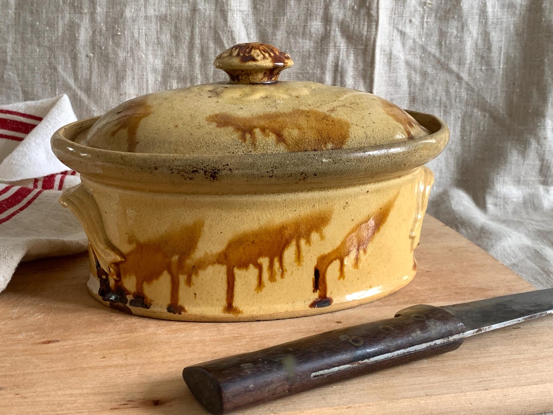 Antique French Terracotta Paté Tureen Vintage French Glazed Terrine - Etsy