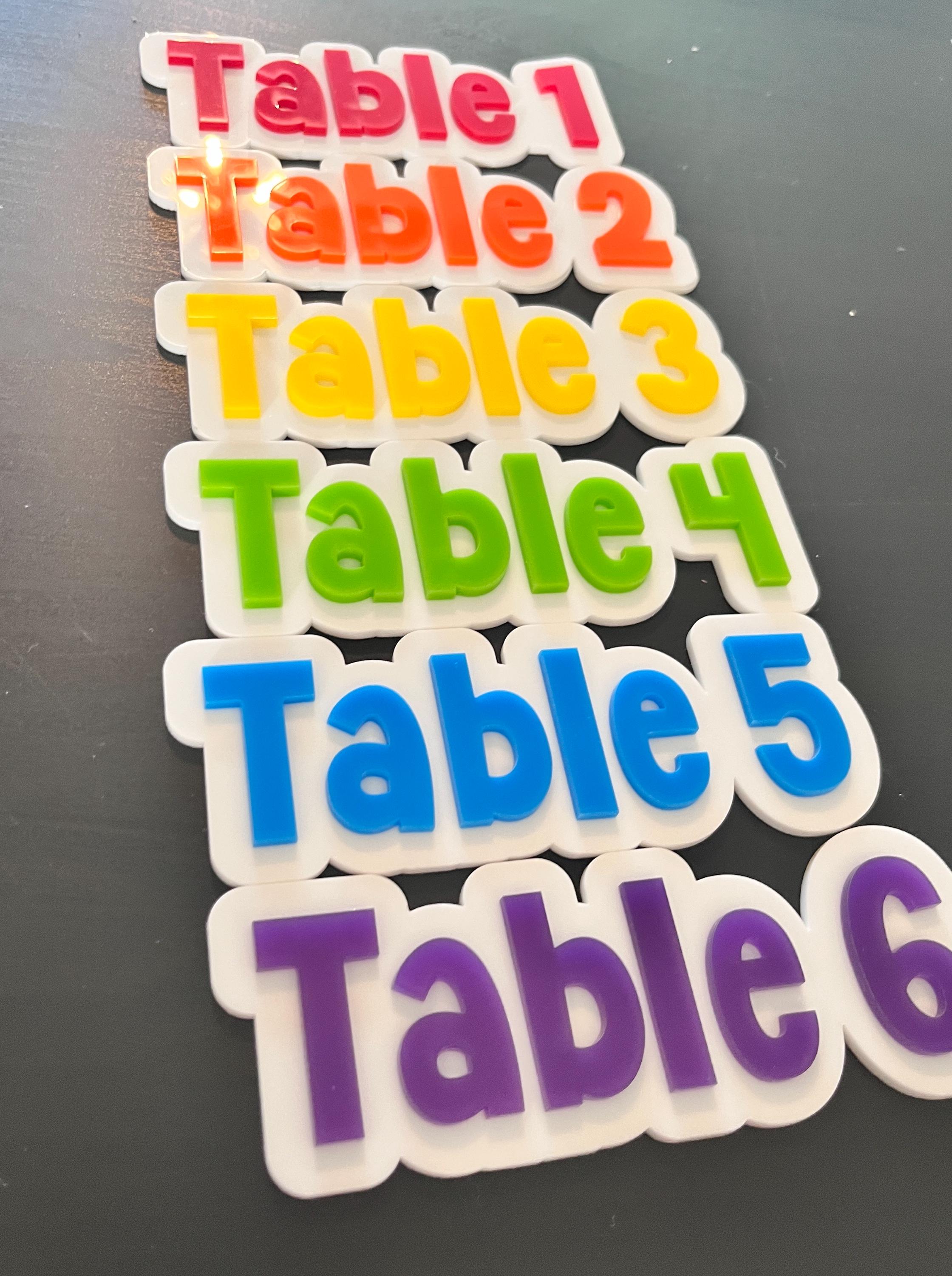 Acrylic Classroom Table Numbers - Etsy