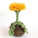 Crochet Pattern Dandelion Flower, Crochet Yellow and White Dandelion ...