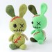 Zombie Rabbit Crochet Pattern Amigurumi Monster Toy Halloween - Etsy