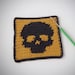 Skull Mug Rug Crochet Pattern, Skull Coaster Pdf Pattern - Etsy