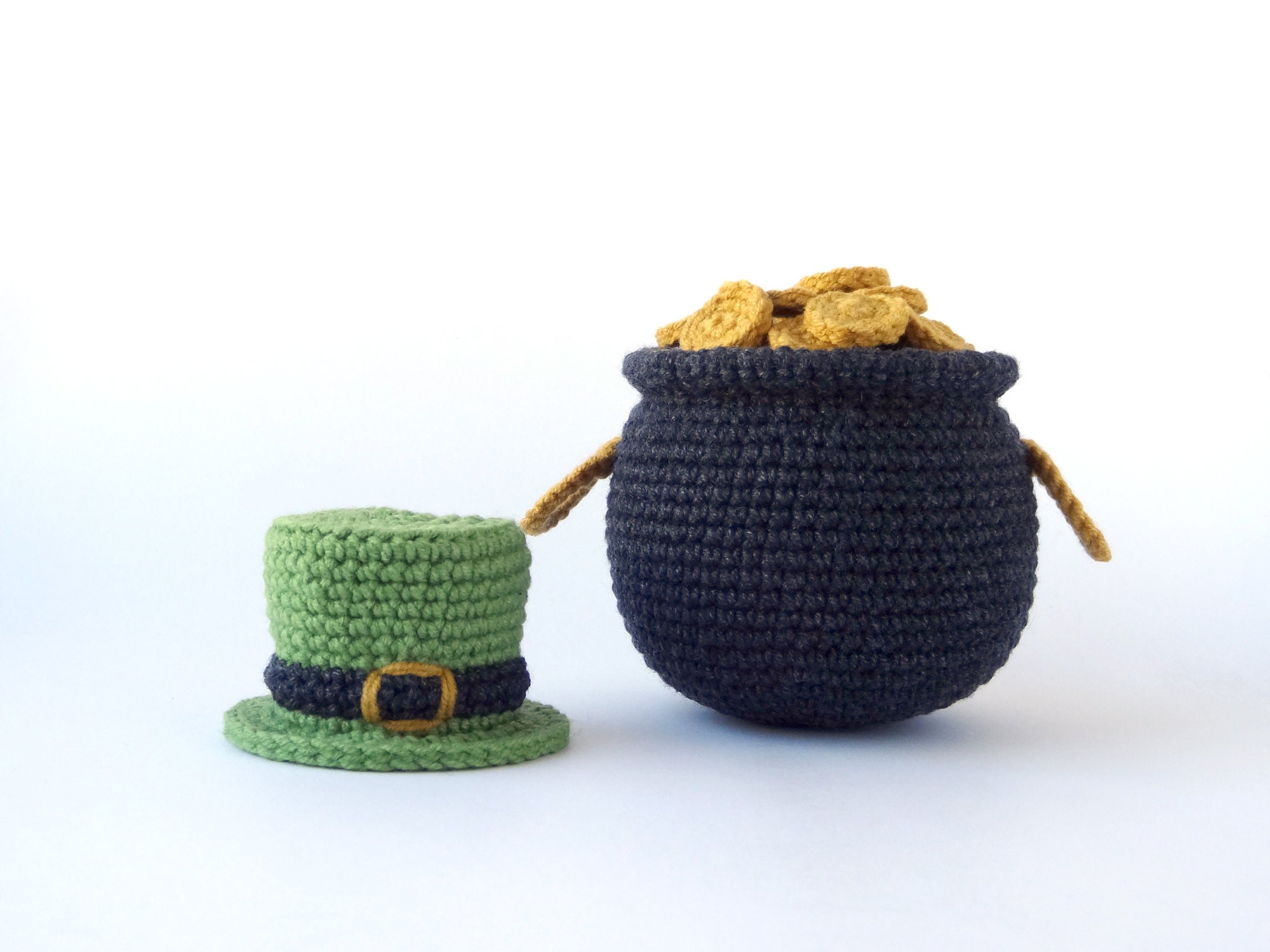 Pot of Gold and Leprechaun Hat Crochet Pattern Saint | Etsy