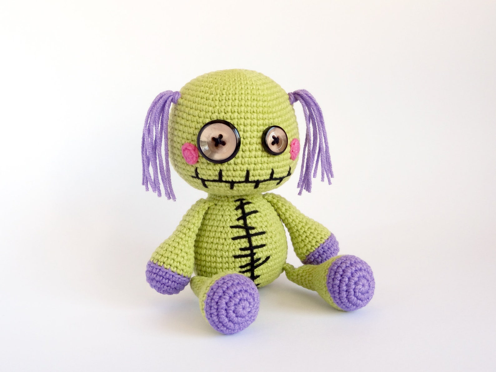 Green Voodoo Doll Crochet Pattern Amigurumi Toy Crochet - Etsy