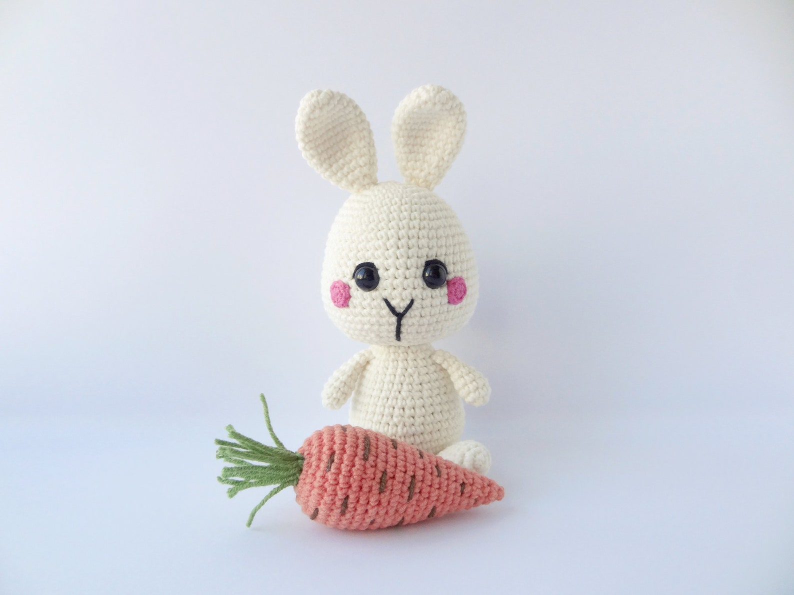 Easter Crochet Pattern Rabbit With a Carrot and Eggs in a - Etsy
