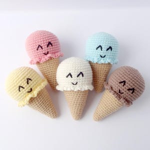 Mini Ice Cream Crochet Pattern, Crochet Ice Cream Pattern, Amigurumi ...