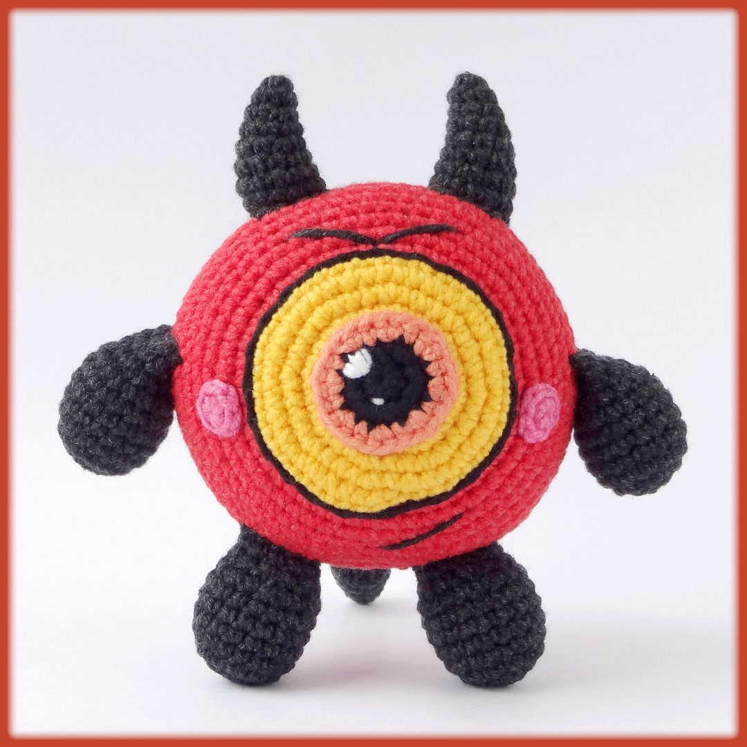 Cute Amigurumi Monster Devil Crochet Pattern, Amigurumi Red Demon With ...