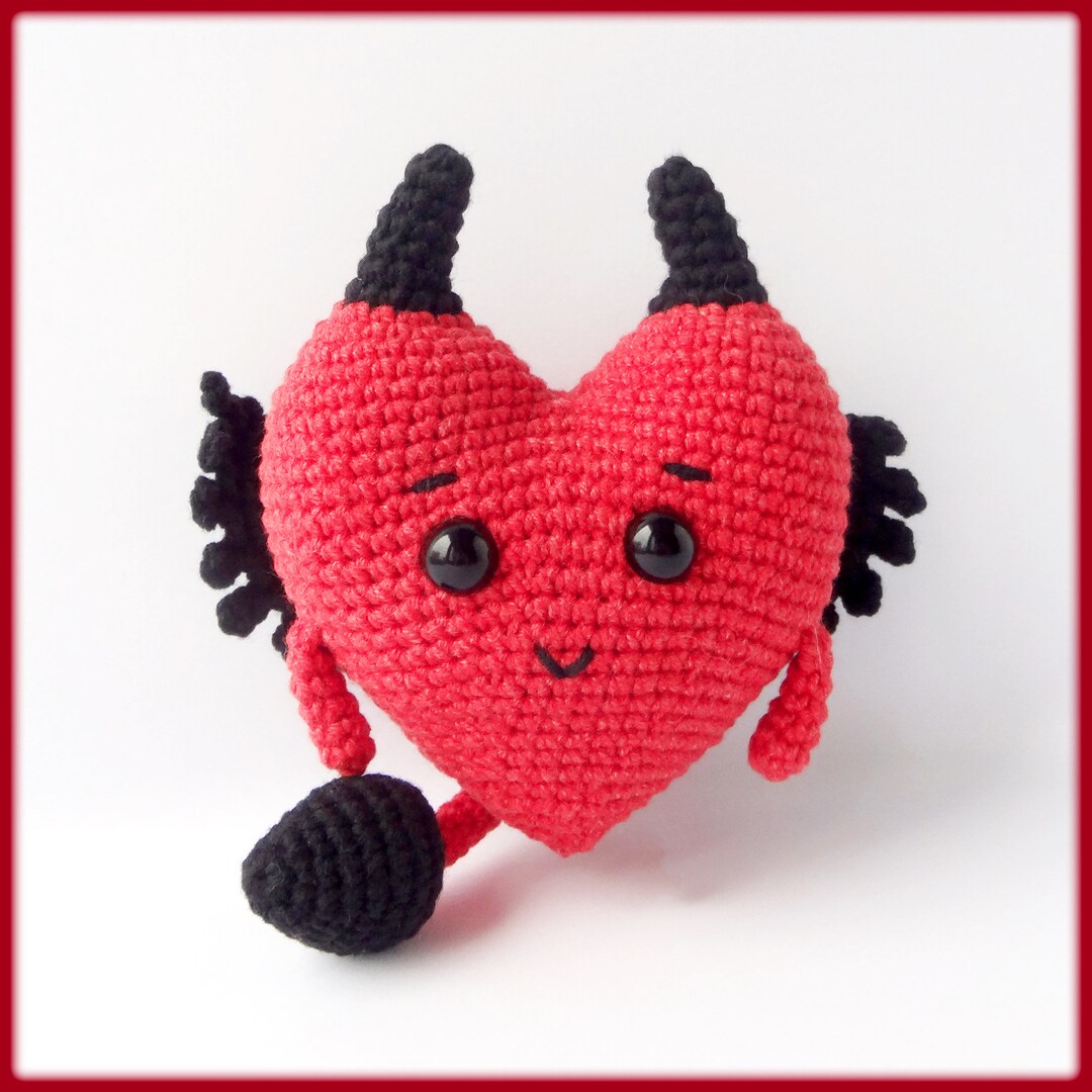 Amigurumi Love Demon Crochet Pattern - Valentine’s Day Toy PDF Tutorial ...