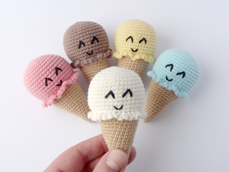 Mini Ice Cream Crochet Pattern Crochet Ice Cream Pattern - Etsy