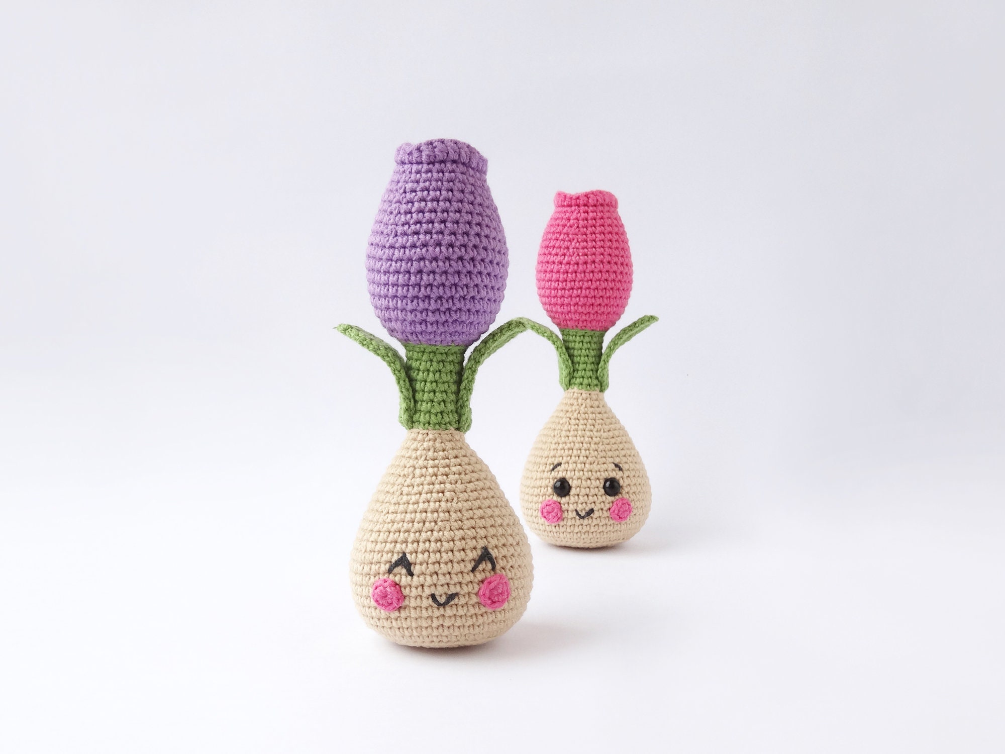Amigurumi Tulip With Cute Bulb Crochet Pattern Tulip Flower - Etsy