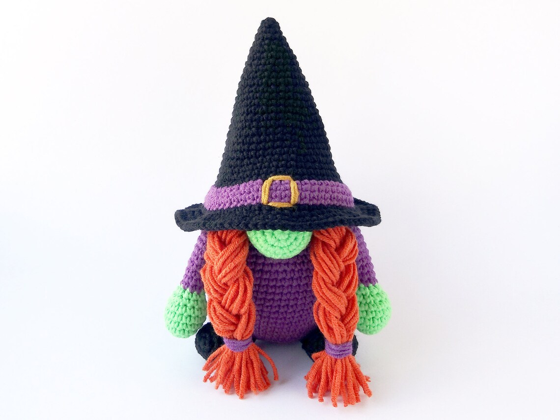 Witch Gnome Crochet Pattern Halloween Amigurumi Toy Halloween - Etsy