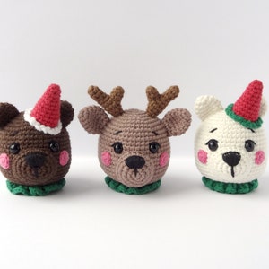5in1 Christmas Ornaments Crochet Patterns, Set of 5 Christmas ...