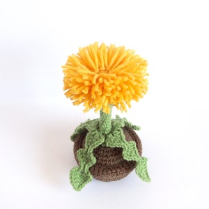 Crochet Pattern Dandelion Flower, Crochet Yellow and White Dandelion ...