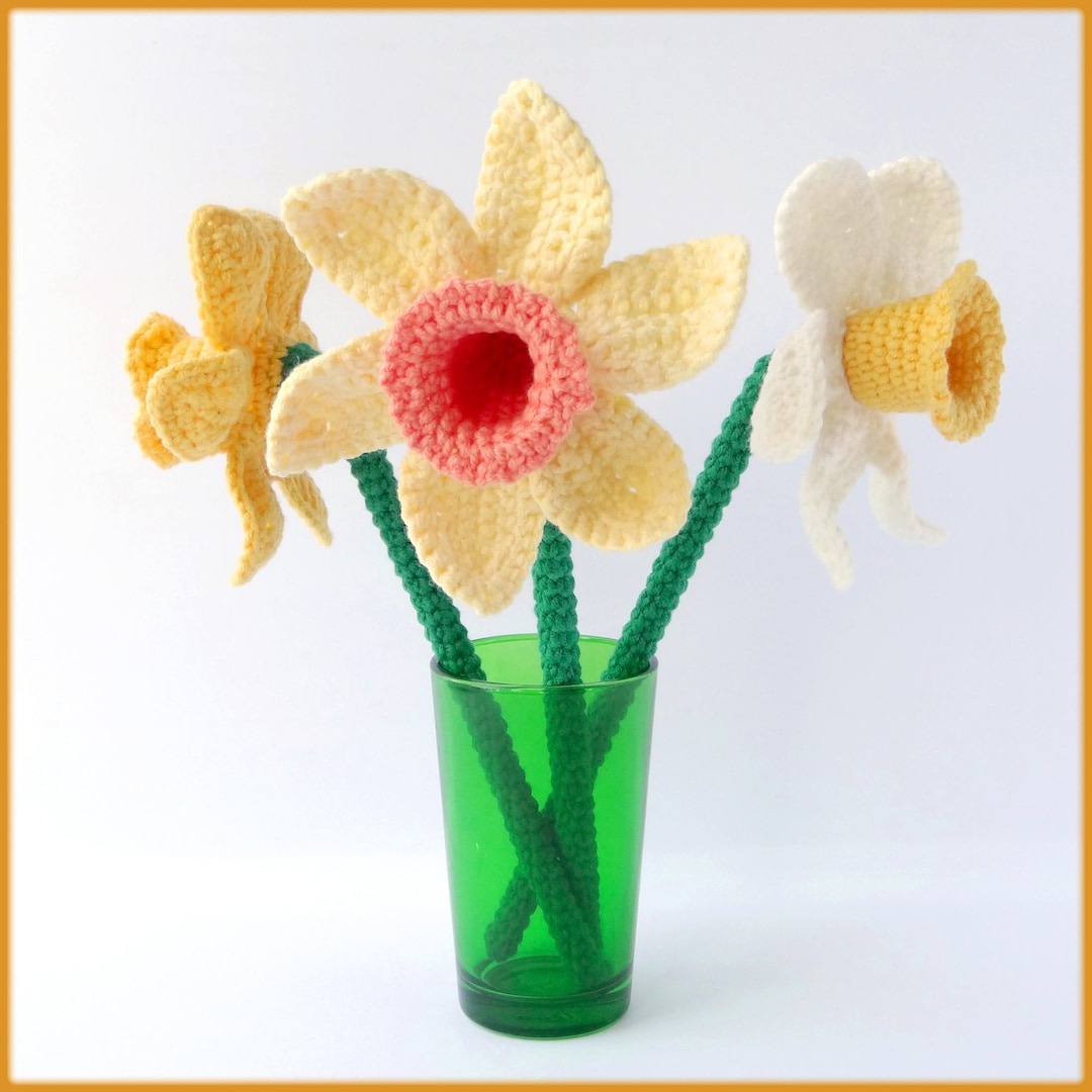 Daffodil Crochet Pattern, Crochet Daffodil Spring Flowers Pdf Tutorial - Etsy