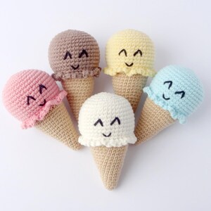 Mini Ice Cream Crochet Pattern, Crochet Ice Cream Pattern, Amigurumi ...