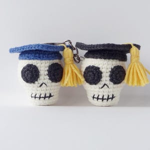 Graduation Skull Keychain Crochet Pattern - Amigurumi Skull PDF ...