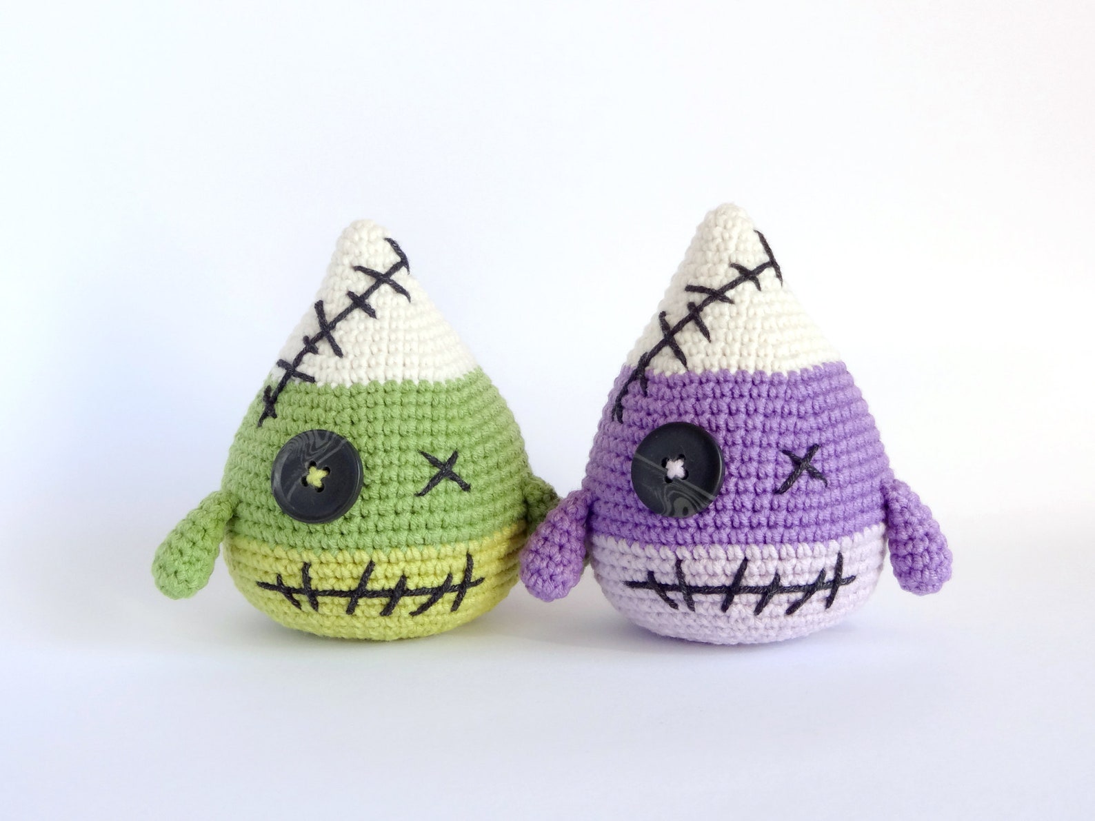 Creepy Zombie Candy Corn Crochet Pattern Halloween Amigurumi - Etsy