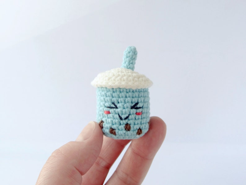Boba Tea Keychain Crochet Pattern, Cute Crochet Tiny Boba Tea Amigurumi ...