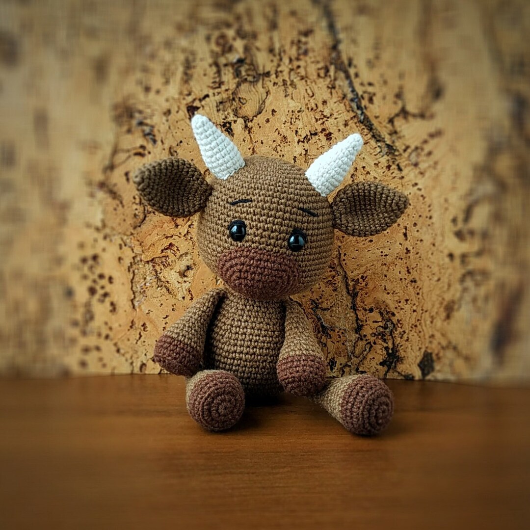Toro the Bull Crochet Pattern Amigurumi Animal Toy - Etsy