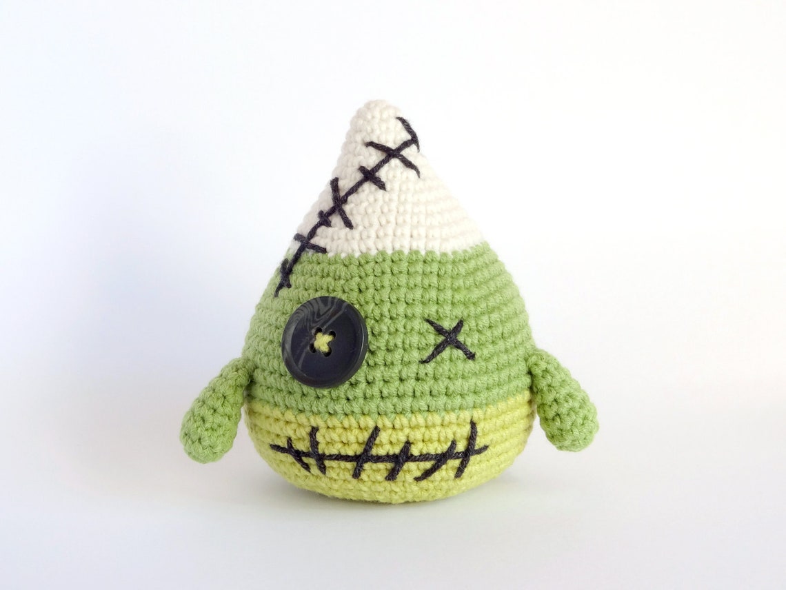 Creepy Zombie Candy Corn Crochet Pattern Halloween Amigurumi - Etsy